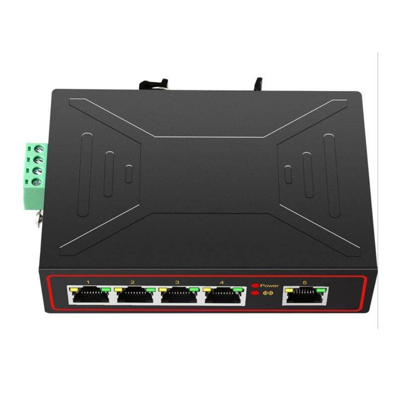 5 Ports Industrial Ethernet Switch 10/100/1000Mbp Gigabit Network ...