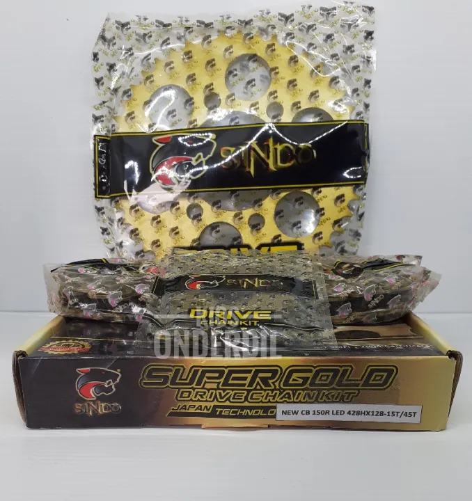 Girset NEW CB 150 R LED LUBANG GIR 6 gir depan belakang DAN RANTAI gir ...