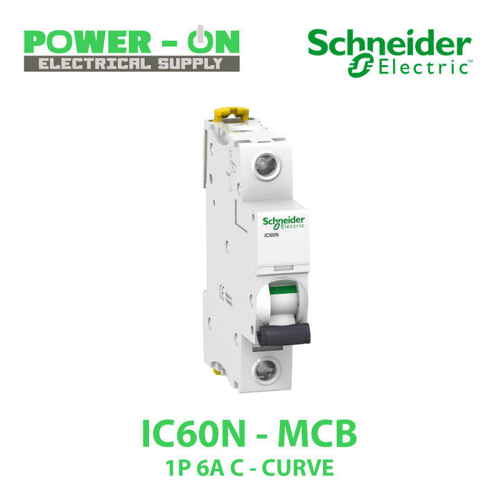 IC60N - miniature circuit breaker - 1P - 6A - C curve by Schneider Electric | Lazada PH