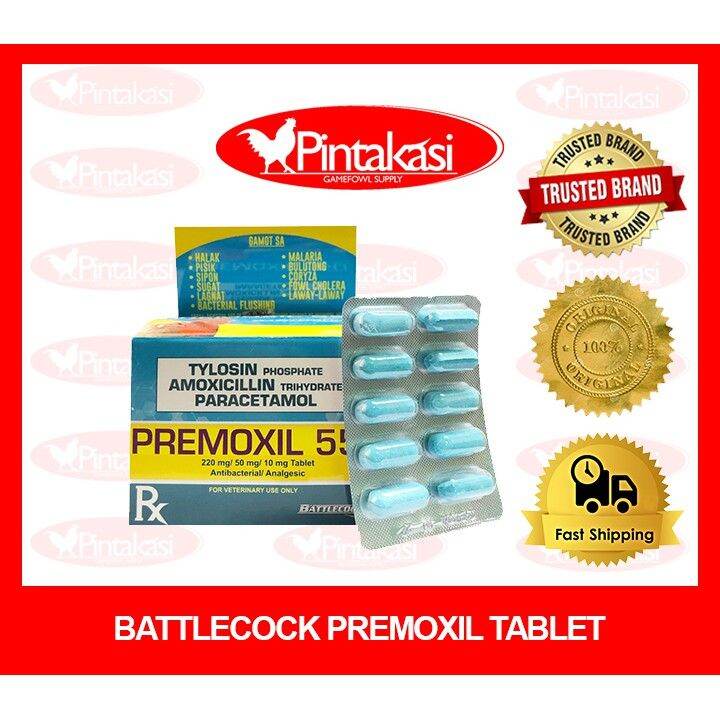 【READY STOCK】 10 tablets Battlecock Premoxil 550 AntibacterialAnalgesic ...