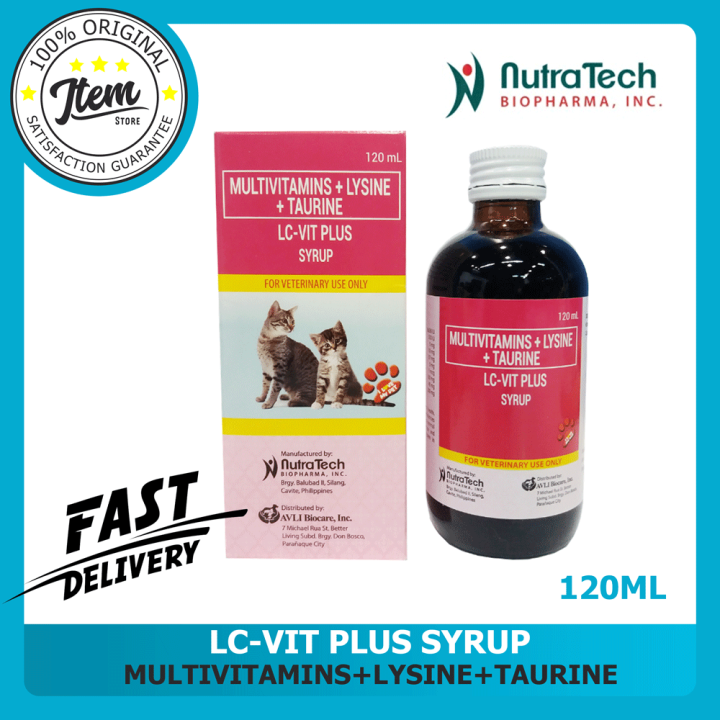 LC-VIT PLUS SYRUP MULTIVITAMINS+LYSINE+TAURINE 120ML | Lazada PH