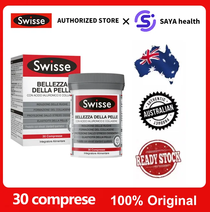 Swisse Bellezza Della Pelle Beauty Collagen Glow with Hyaluronic Acid Collagen 30 Tablets ...