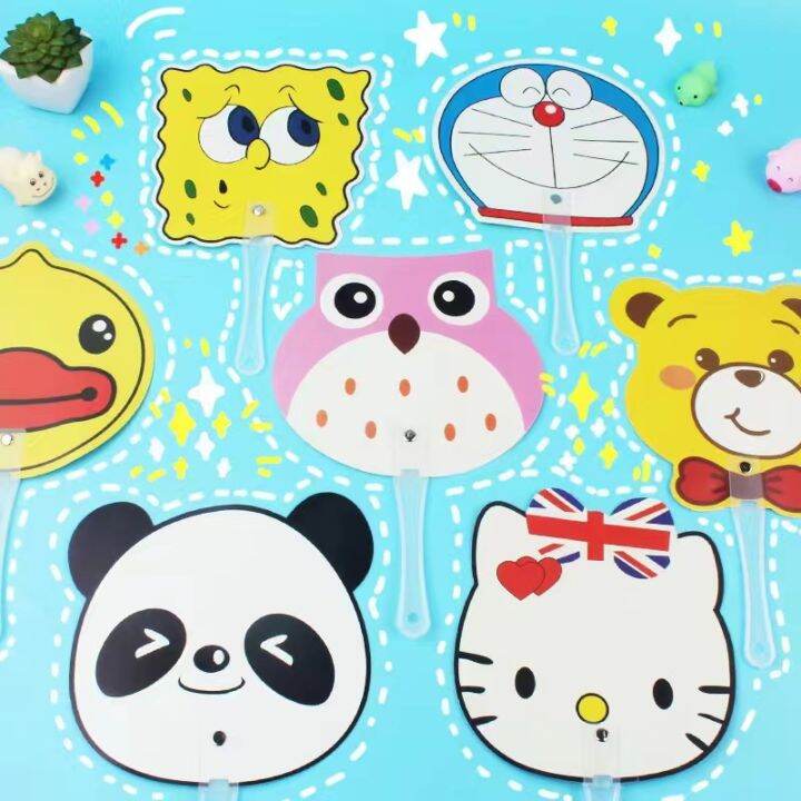 Plastic Fan Handheld Cool Summer Cartoon cute fan | Lazada PH