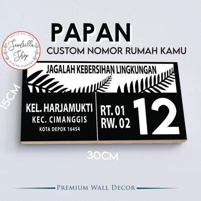 Custom Nomor Rumah Akrilik Alamat Nomer Rumah Acrylic Minimalis Modern ...