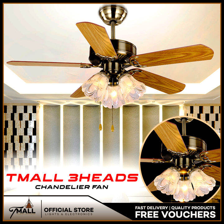 Triple Head Ceiling Fan | Shelly Lighting