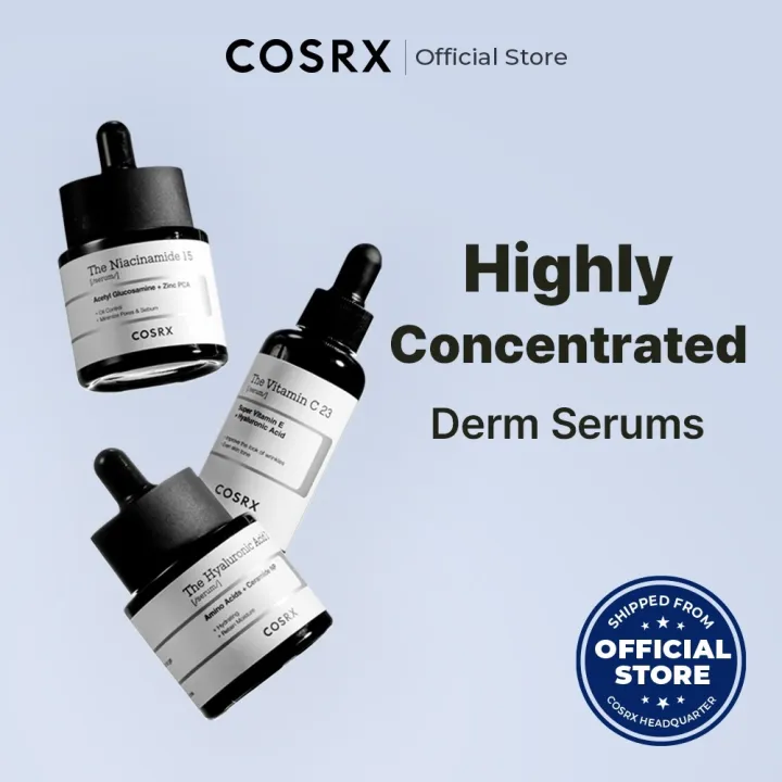 [COSRX OFFICIAL] The RX – Derm serums (20ml) The Niacinamide 15 The Vitamin C 23 The Hyaluronic ...