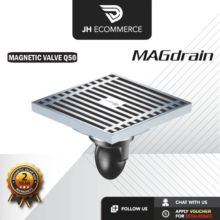 Magdrain Signature Floor Drain | Stainless Steel Floor Drain | MDF01Q50 ...