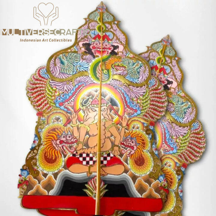 Wayang Alusan Kulit Kerbau ASLI Gunungan Ganesha Kualitas Ukuran 80cm ...
