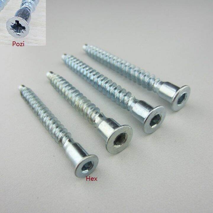 [LWF HOT]☽ 100Pcs/Lotor Pozi Drive CountersunkFurniture Confirmat ...