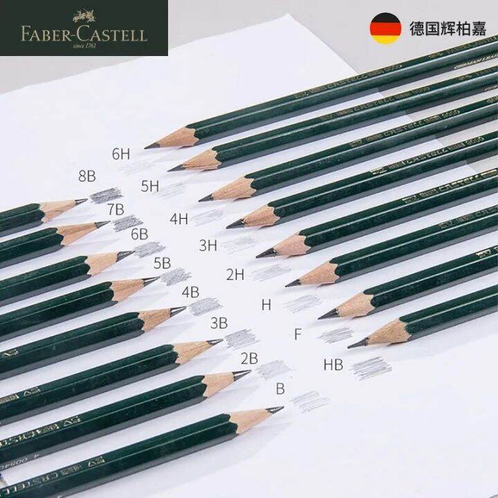 1pc Faber Castell 9000 Sketching Pencil 16 Hardness H To 8B ...