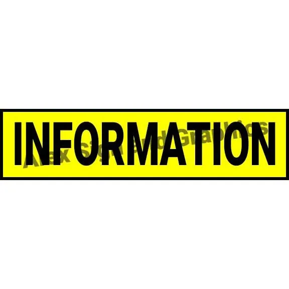 Information PVC Signage - 1.9 x 7.5 inches | Lazada PH