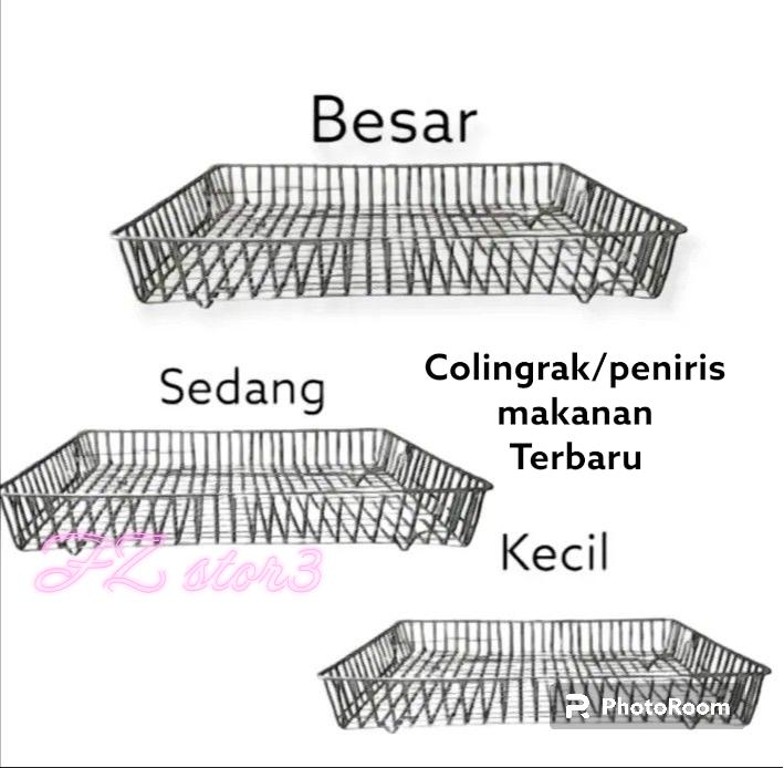 collingrak peniris makanan/keranjang peniris minyak 3 ukuran | Lazada ...