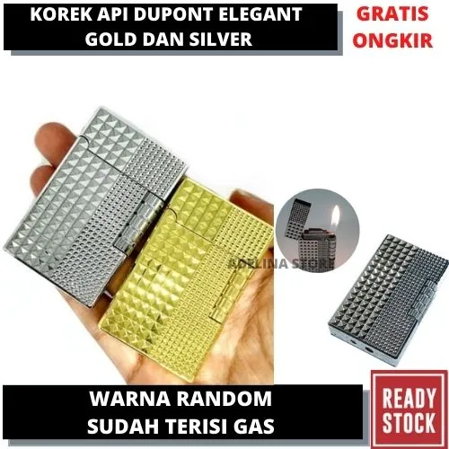 korek bara api [ roda api dupont 3774 Elegant Gold dan Silver- Random ...