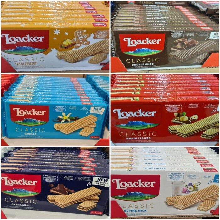 Wafer Loacker 175 gr All Variant Loaker Vanille Napolitaner Milk ...