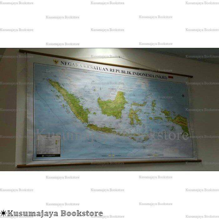 Peta Indonesia NKRI 2 meter Bingkai kayu | Lazada Indonesia