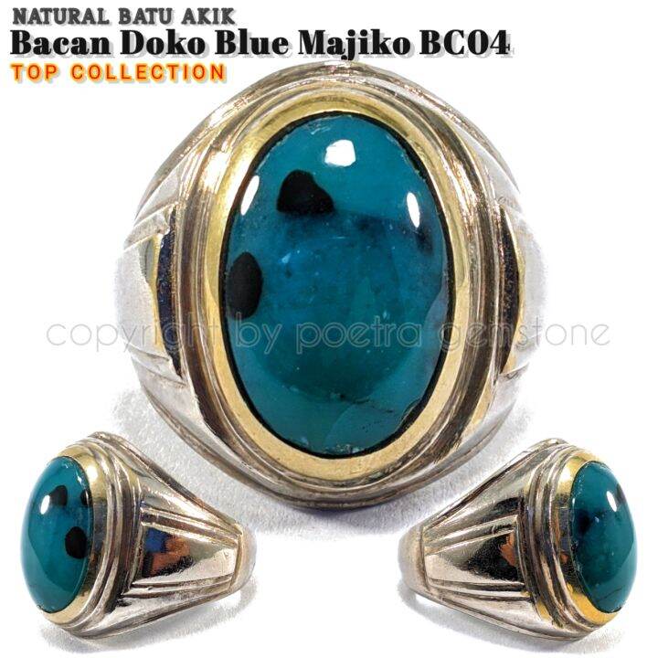 Natural Batu akik Bacan Doko Blue Majiko BC04 | Lazada Indonesia
