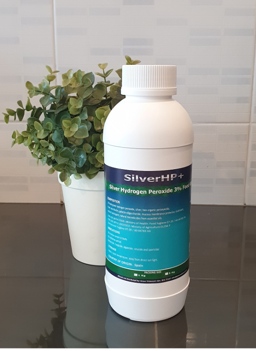 SILVER HYDROGEN PEROXIDE 3% - FOOD GRADE 1Kg (with silver ion) H2O2 ...