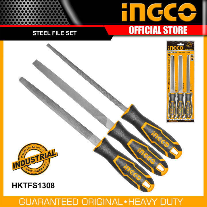 Ingco HKTFS1308 3pcs 8" Industrial Steel File Set T12 Steel IHT | Lazada PH