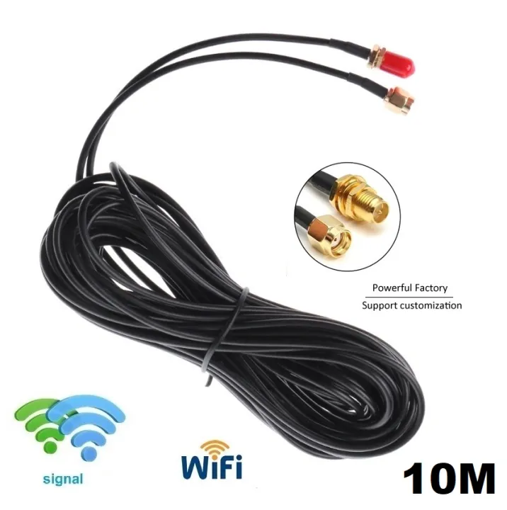 RP SMA Cable Male to Female Wifi Antenna Connector Extension Cable ยาว ...