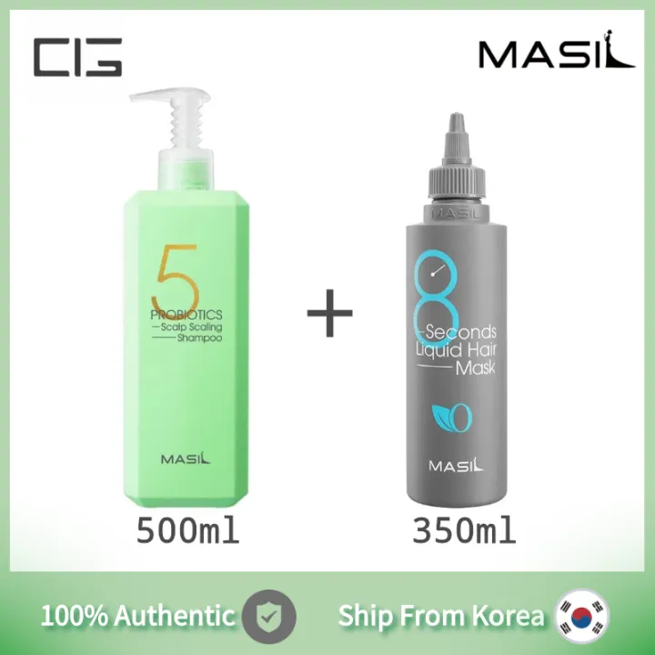 MASIL New Series 5 Probiotics Shampoo Scalp Scaling Shampoo 500ml & 8 ...