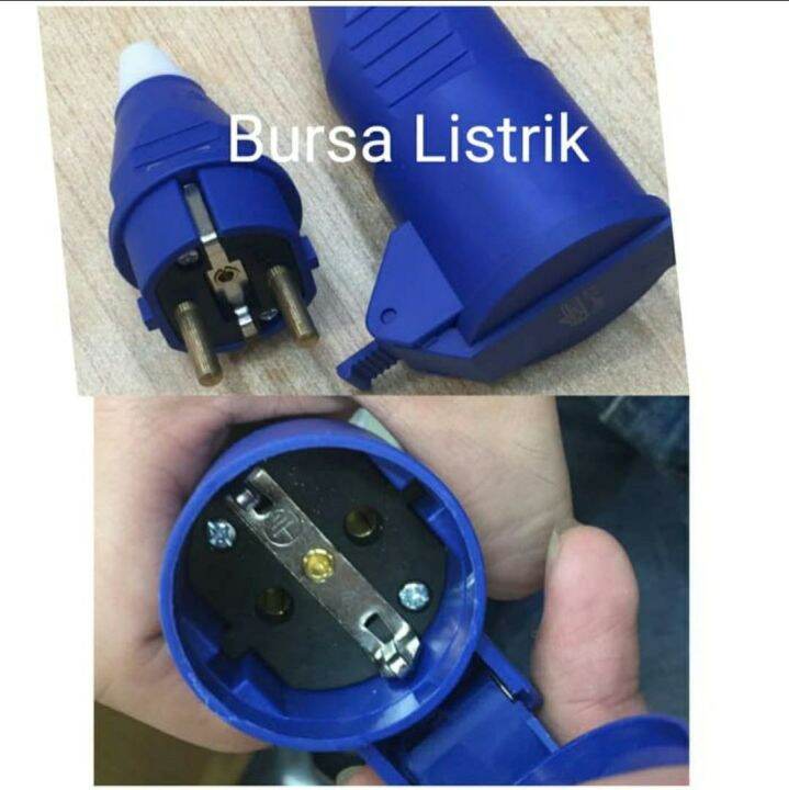 MOBILE SOCKET & PLUG 2 KAKI 16A tipe 012-212 Male Female | Lazada Indonesia