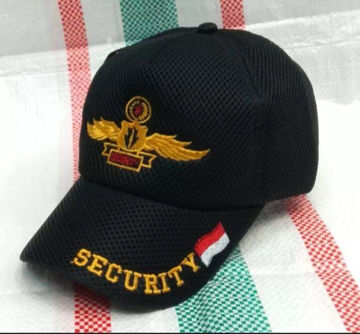 TOPI SECURITY SATPAM TERBARU JALA DOUBLE MESS | Lazada Indonesia