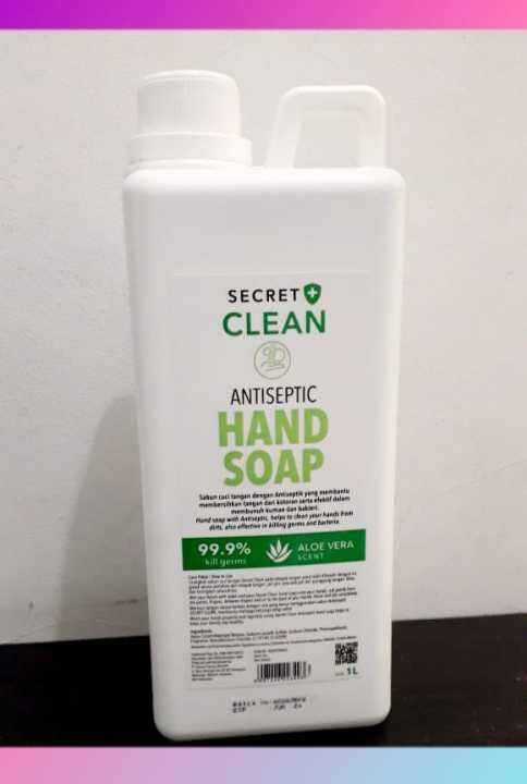 SECRET CLEAN - Hand Soap AntiSeptic 1 Liter | Sabun Cuci Tangan 1 L ...