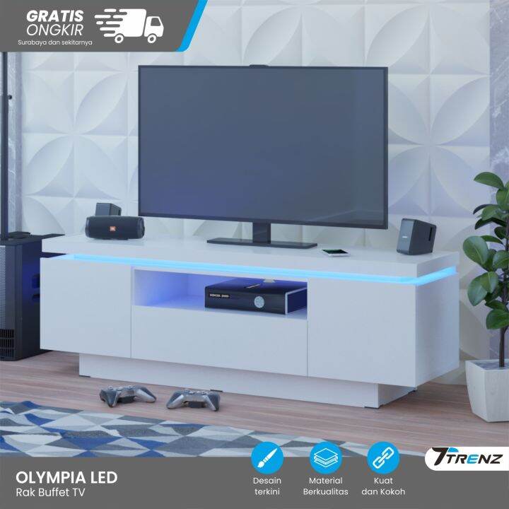 Trenz Furniture - Meja TV LED Rak tv minimalis laci Buffet Nakas ...