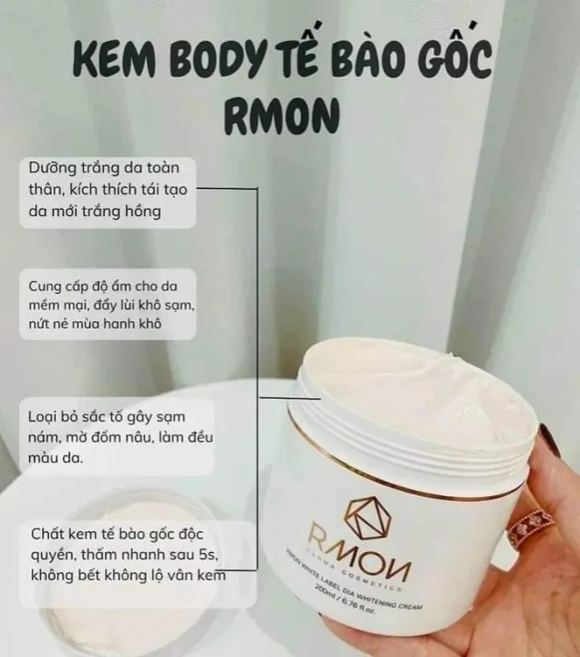 Kem dưỡng trắng BODY tế bào gốc RMON 200ml nội địa Hàn Quốc- Lên tông ...
