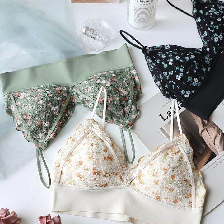flower lace bras | Lazada.co.th