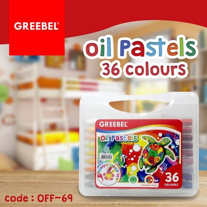 GREEBEL 36 WARNA / crayon / Crayon Oil Pastel Set 36 Color / Alat ...