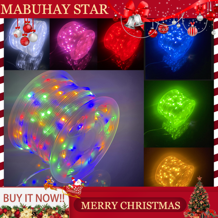 MABUHAY STAR Christmas Lights 50M 500L LED Leather String Lights ...