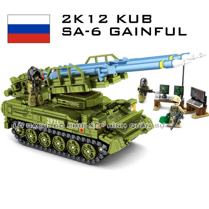 Bộ xếp hình Xe tăng Hệ thống Phòng không tầm trung SA6 Grainful 2K12 ...