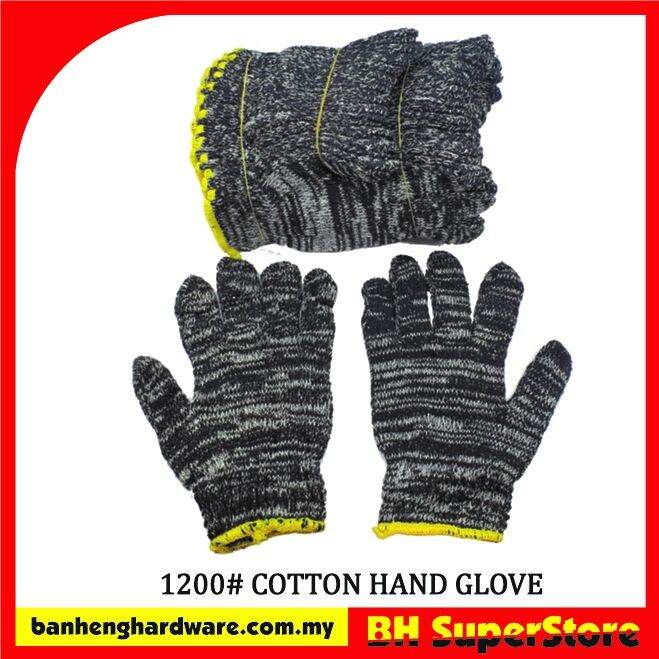 COTTON HAND GLOVE 1200# (12 PAIRS/DROZEN) – 850gm/750gm SARUNG TANGAN ...