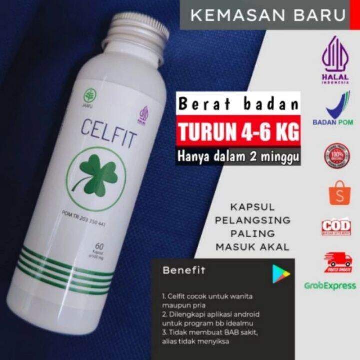 MUSHASI CELFIT NATURAL DIET Pelangsing Herbal Alami Legal BPOM 60 ...