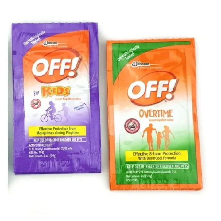 (Original) OFF Lotion Overtime & Kids 6ml 240 Sachets/box | Lazada PH