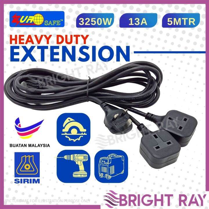 HEAVY DUTY 5M Welding Extension Cord Extention Power Socket Extension ...