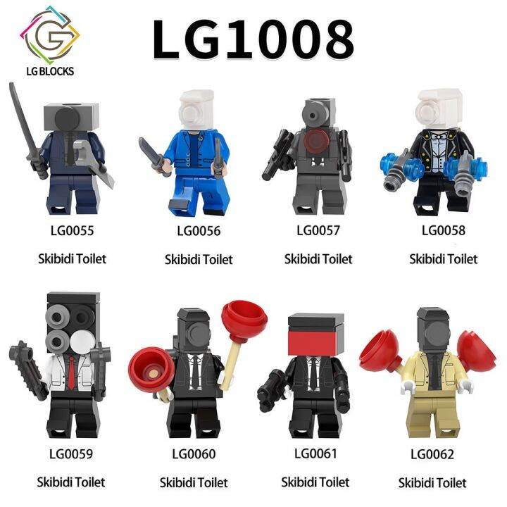 Skibidi Toilet Blocks Toys Figure Building Blocks TV Toilet Man Monitor ...