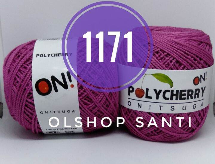 Benang Rajut POLYCHERRY Onitsuga warna MERAH FANTA/ MAGENTA MUDA (1171 ...