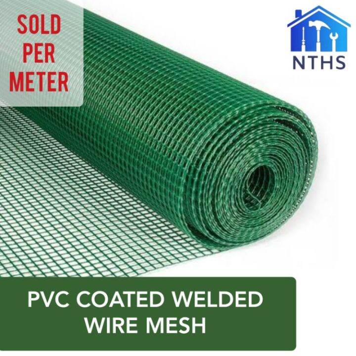 ♦ SOLD PER METER PVC Coated Welded Wire Mesh Screen Guage 19 3ft 4ft ...