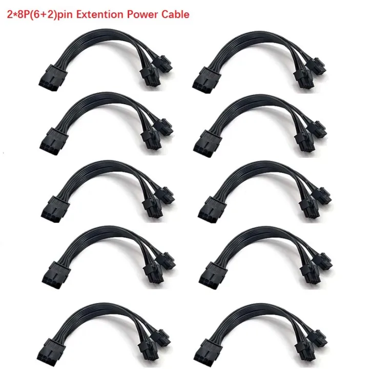 Aku7.99 PCIe 20ซม. 8Pin Y-Splitter หญิงชาย PSU สายการ์ดจอตัวต่อสายไฟอะ ...