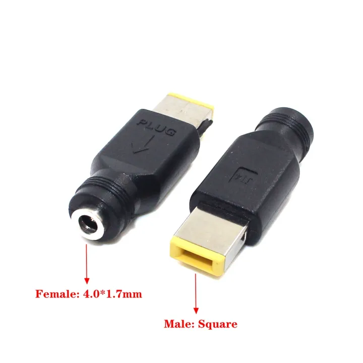 Laptop Dc Power Adapter Plug Converter 4.0x1.7mm Female to Square Jack ...
