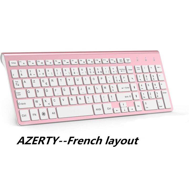 2.4Ghz Wireless Keyboard, Ergonomic Design, French Language Layout ...