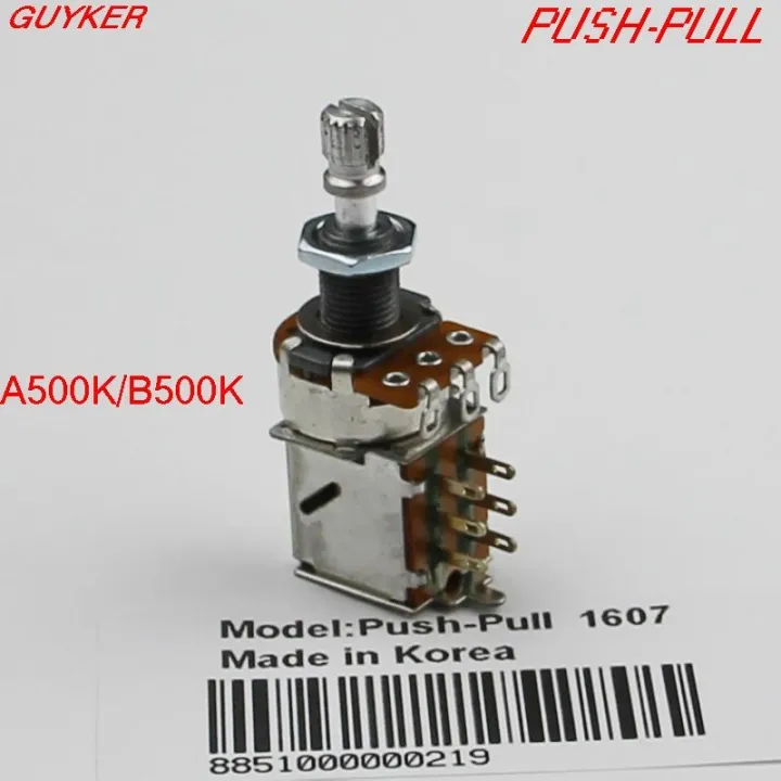 Alpha 500k Audio Taper Push/Pull Pot for Guitar/Bass Potentiometer ...