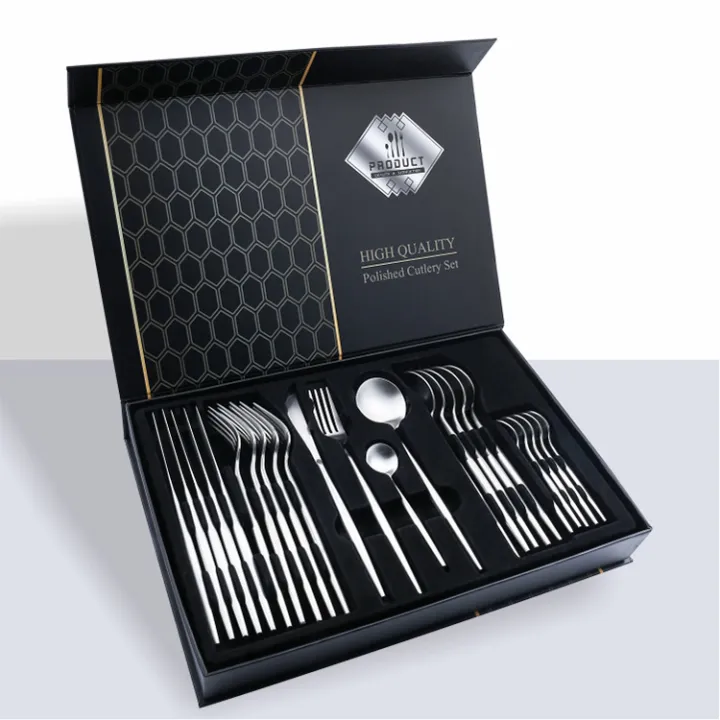24-Piece Stainless Steel Flatware Set cutlery set | Lazada PH