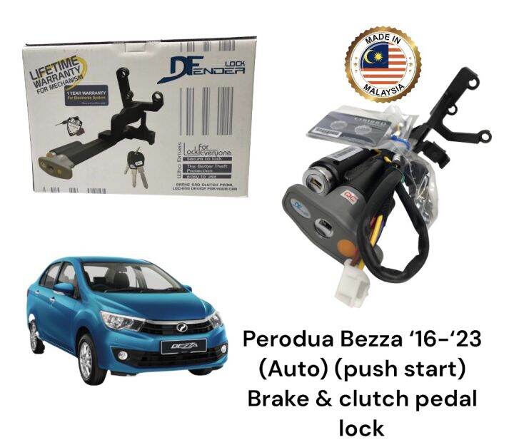 Perodua Bezza 2016-2023 (Auto)(Push Start) Brake & Clutch Pedal Lock ...