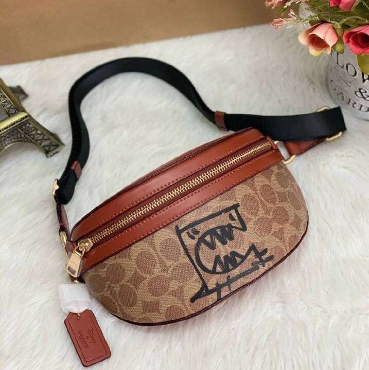 กระเป๋าเข็มขัดหนัง Coach 73939 เรนโบว์ เร็กซ์ซี่ ผู้หญิงผู้ชายเอว ...