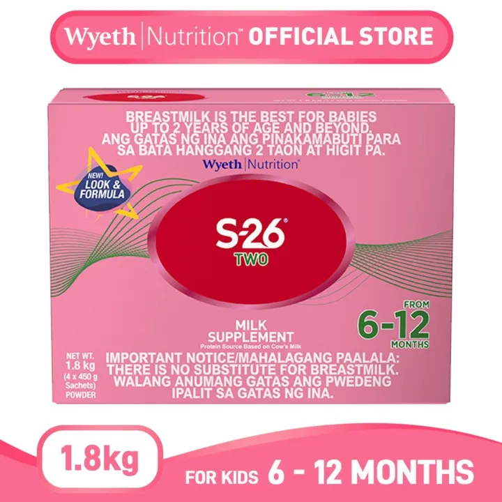 S-26® TWO Milk Supplement for 6-12 Months Box 1.8kg | Lazada PH