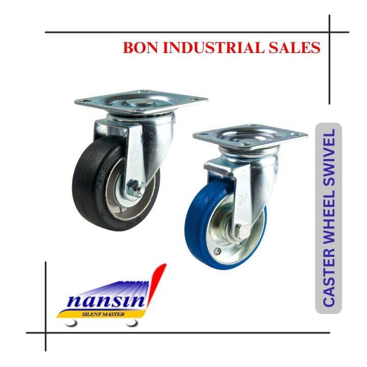 Nansin Siwvel Caster Wheel (Rubber/Polyurethane) | Lazada PH