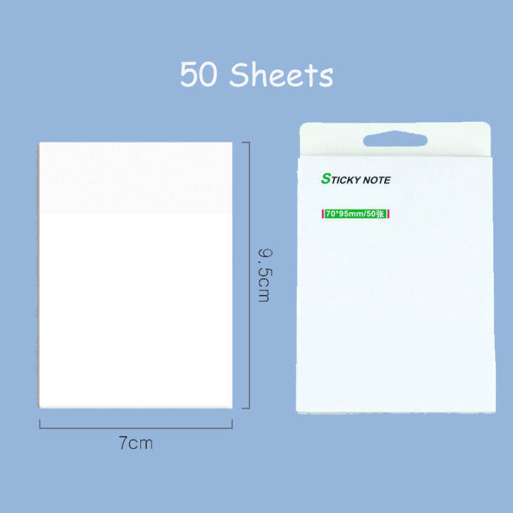 50 Reminder Note Clear Sheets Self-Adhesive Memo Transparent Notes ...